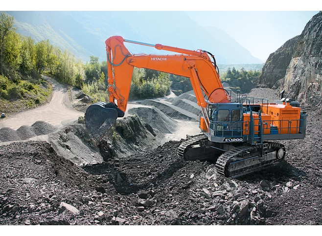 Der Hitachi EX1200-7 Großbagger