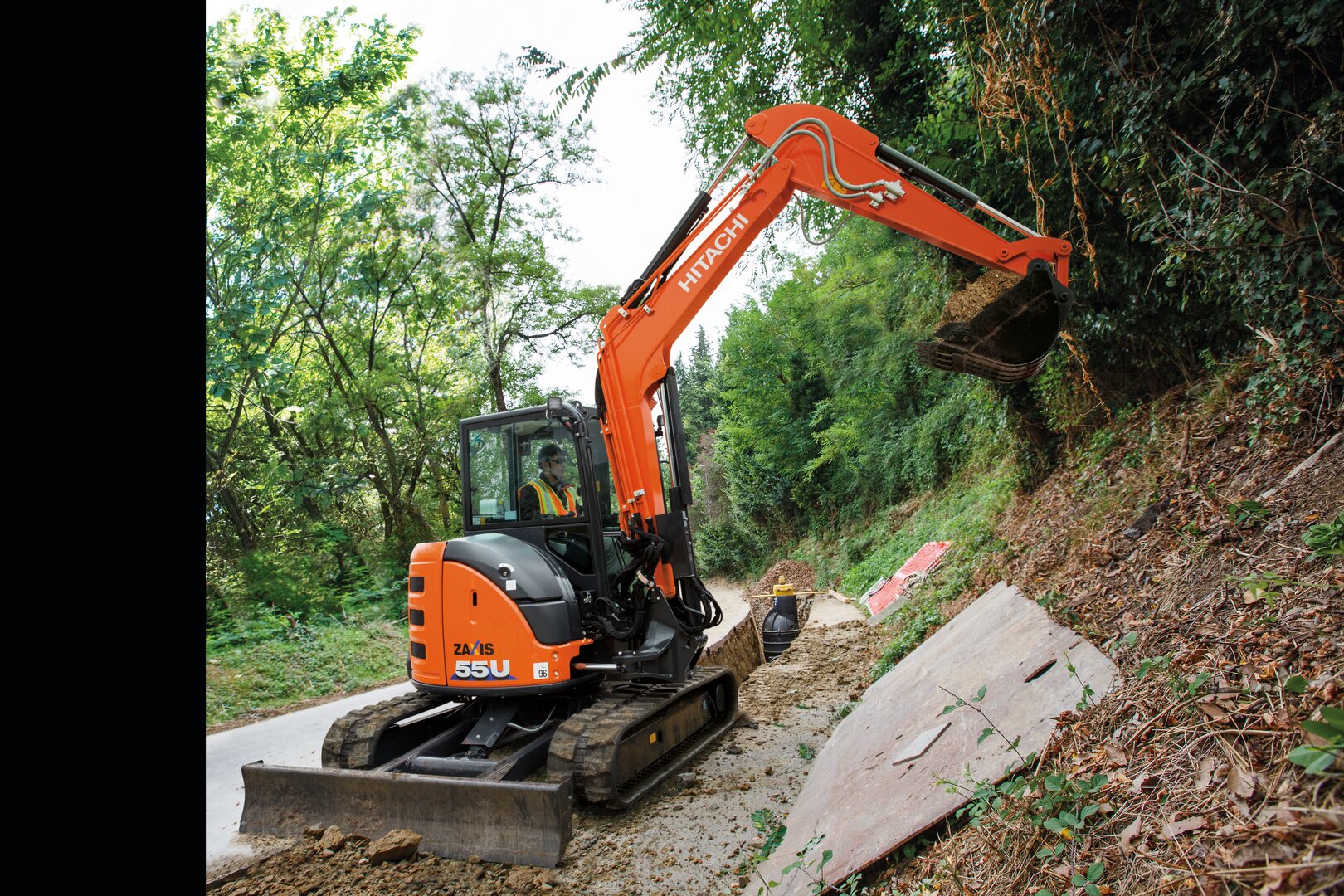 Der Hitachi ZX55U-6 Minibagger