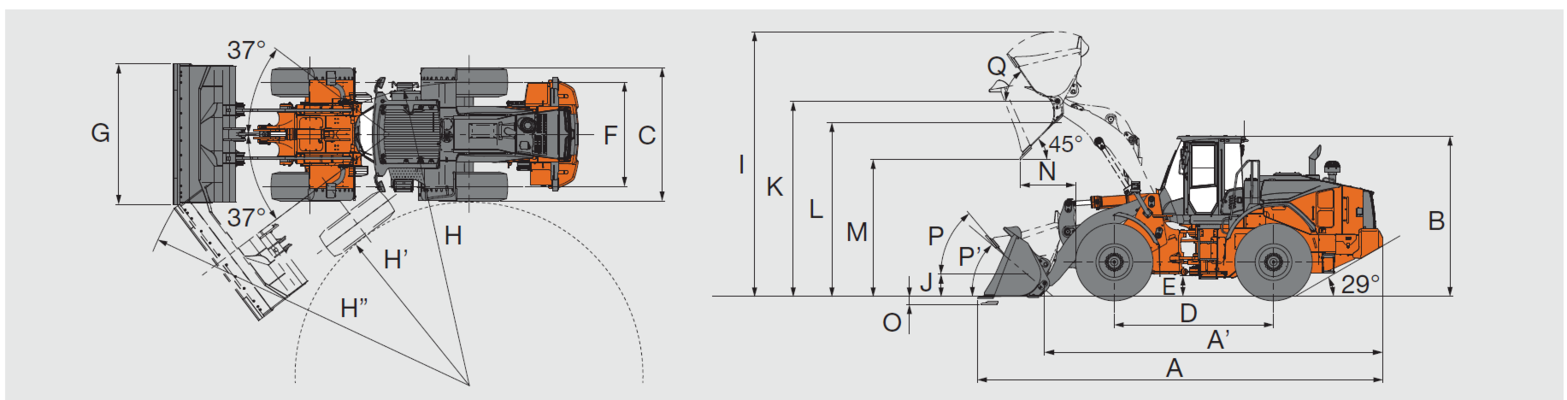 Der Hitachi ZW220-7 Radlader